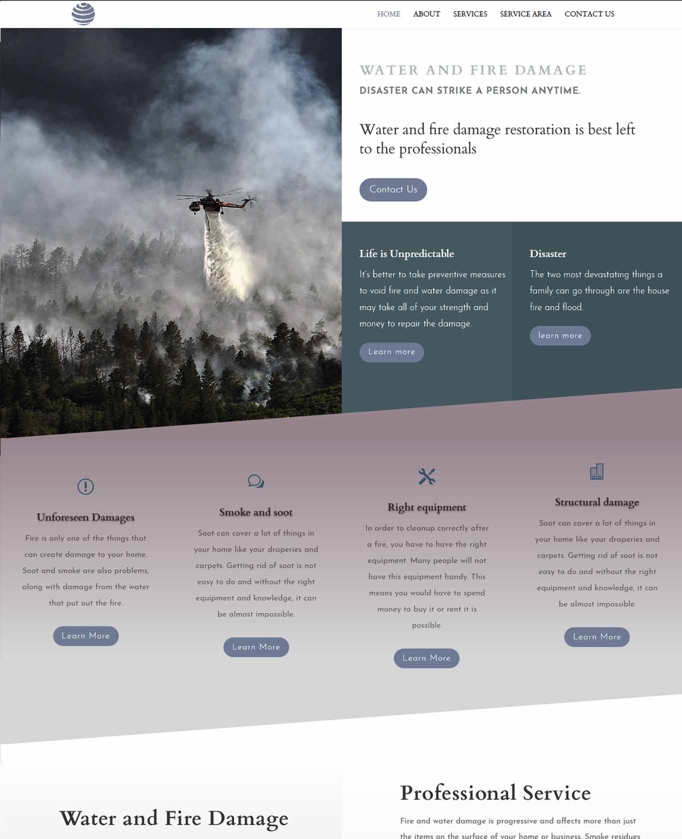 Water and Fire Damage Websites